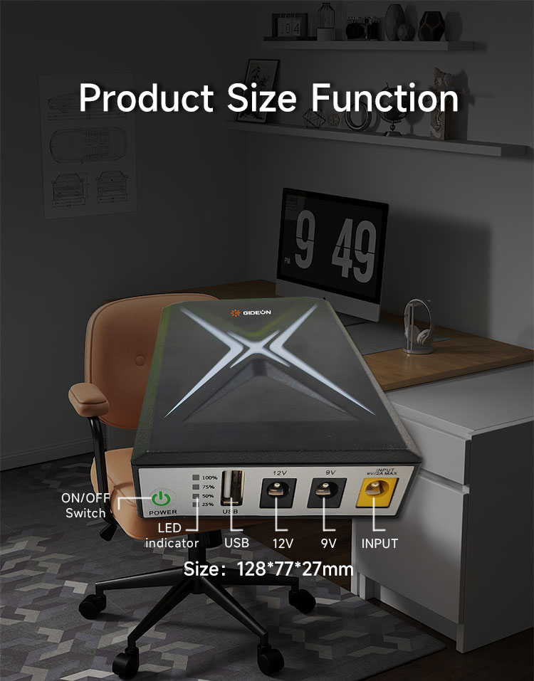 GD-DC004 5V/9V/12V DC UPS 电源系统，带 LED 显示屏，适用于中国制造商的闭路电视摄像机 - GIDEON
