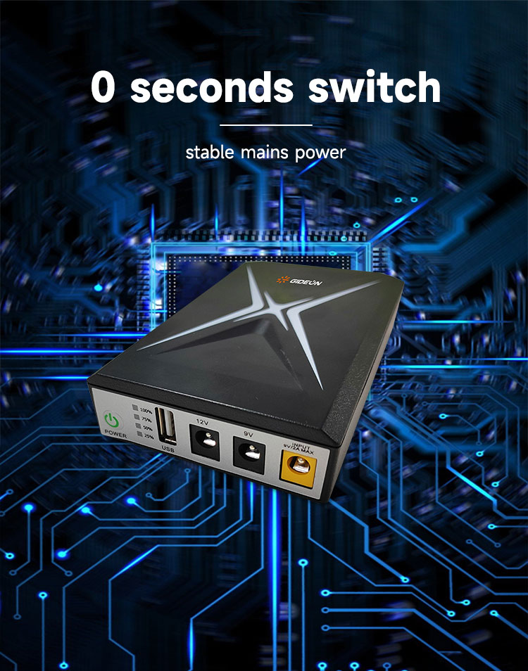 GD-DC004 5V/9V/12V DC UPS 电源系统，带 LED 显示屏，适用于中国制造商的闭路电视摄像机 - GIDEON