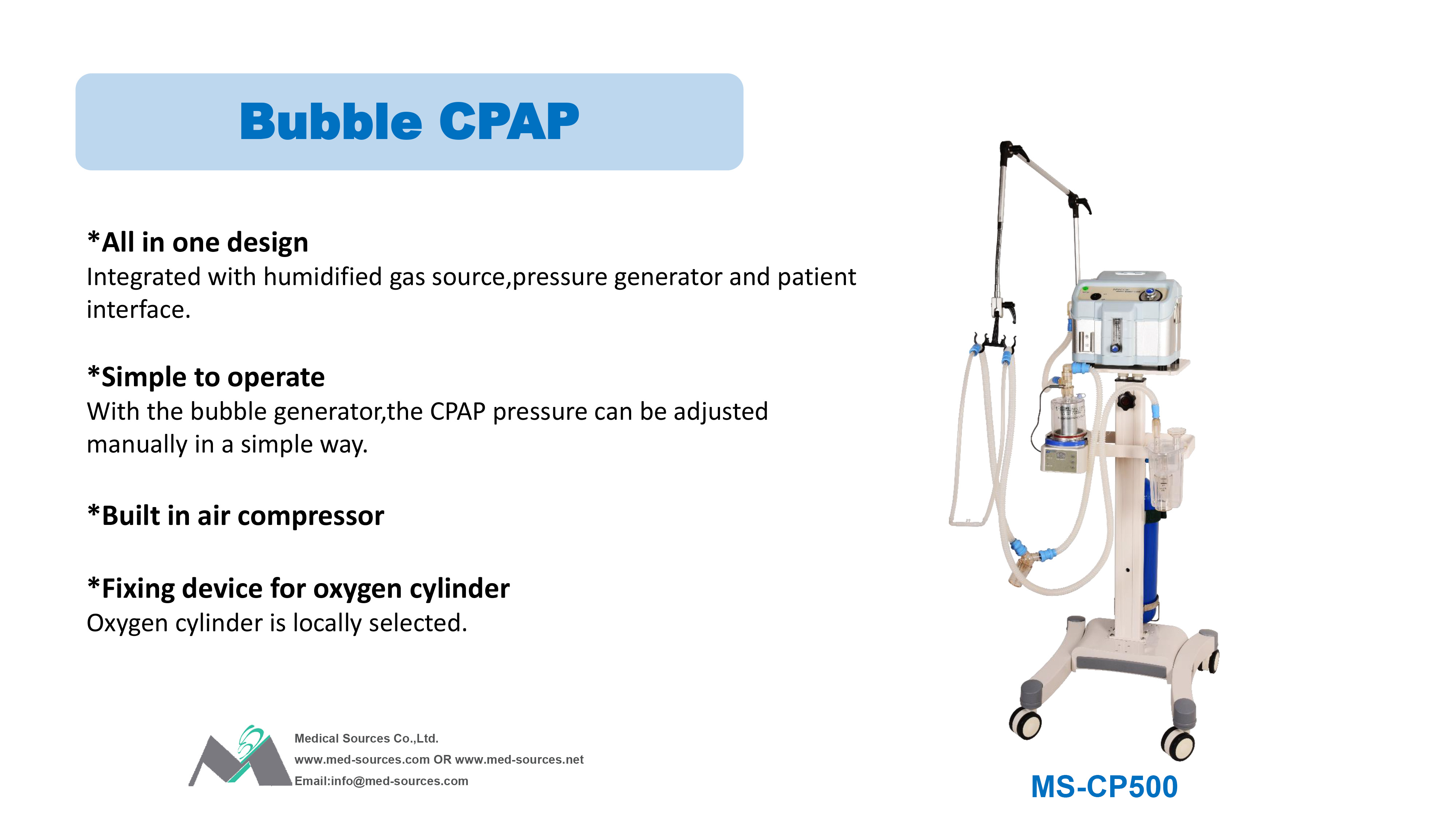 MS-CP500 Infant CPAP - Buy Infant CPAP, Pediatric CPAP, Neonate CPAP ...