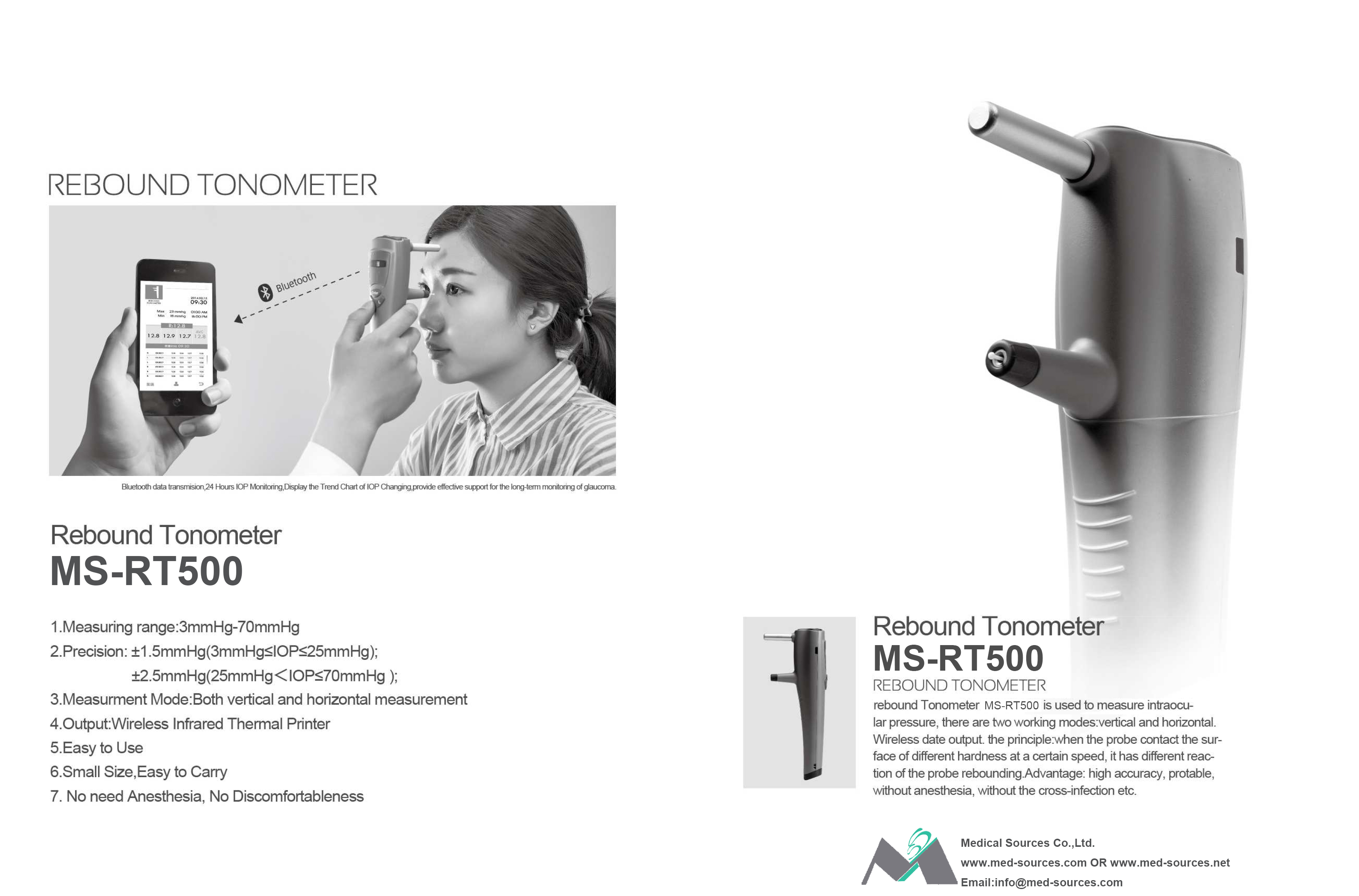 MS-RT500 Rebound Tonometer - Buy Rebound Tonometer, Ophthalmic ...