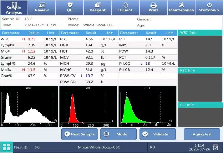 MS-6300 Auto 3-Part Hematology Analyzer - Buy Hematology Analyzer, Blood Analyzer, 3 Part Blood ...